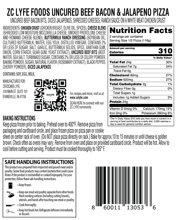 Create Your Own Bundle of 6 Pizzas - 10 Inch – ZeroCarb LYFE