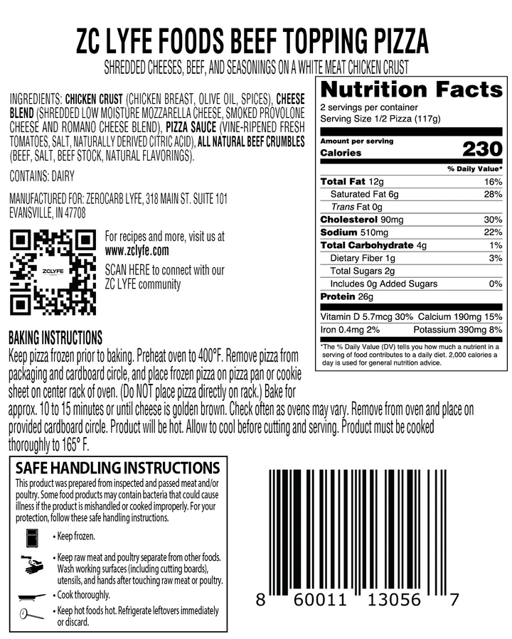 Create Your Own Bundle of 6 Pizzas - 10 Inch – ZeroCarb LYFE