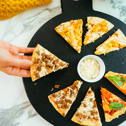 6 Low Carb, High Protein Beef Topping Pizza - 100% Chicken Crust ...