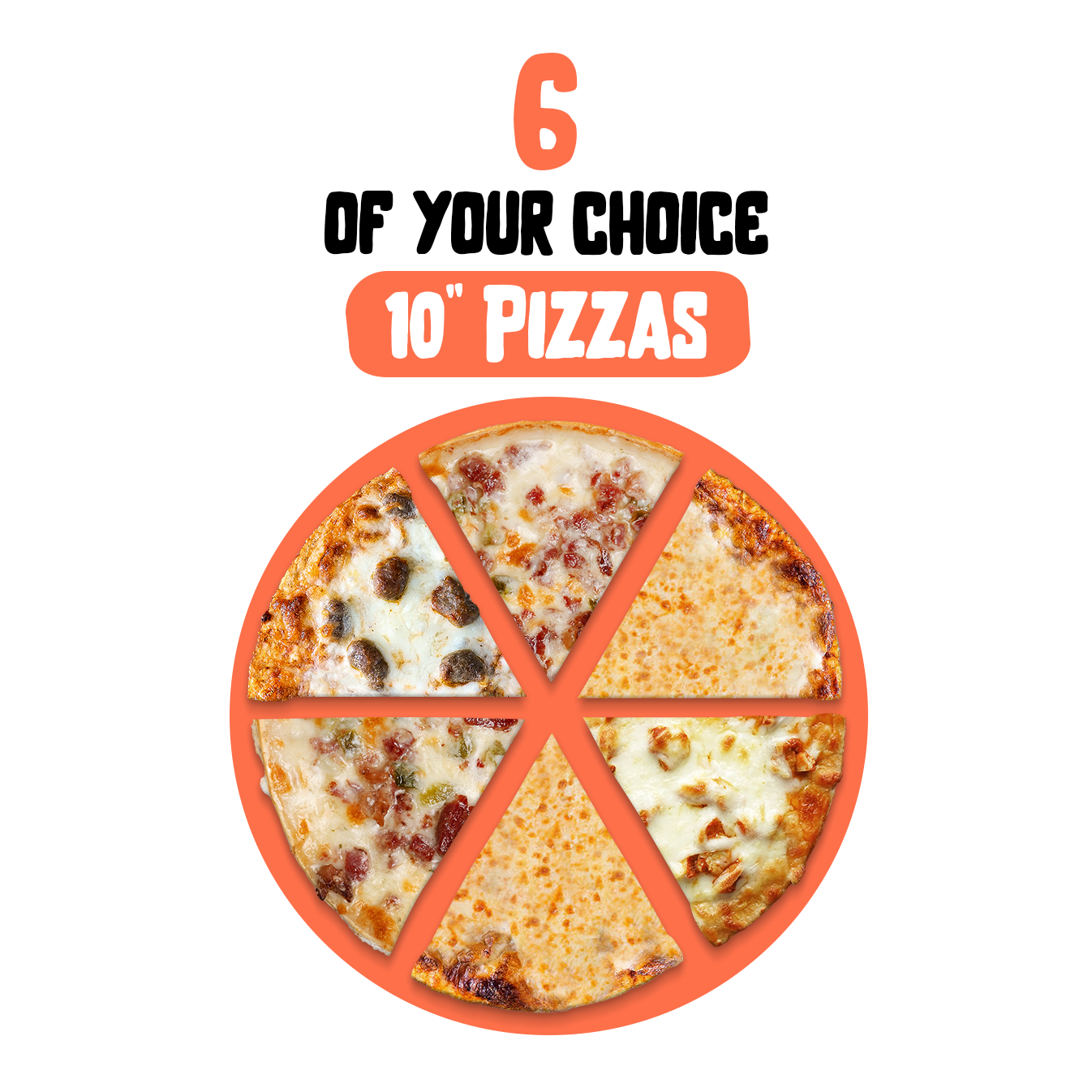 Create Your Own Bundle of 6 Pizzas - 10 Inch - ZeroCarb LYFE